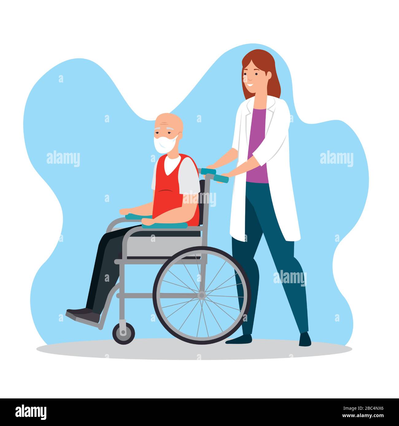 Old doctor in retirement Stock Vector Images - Alamy