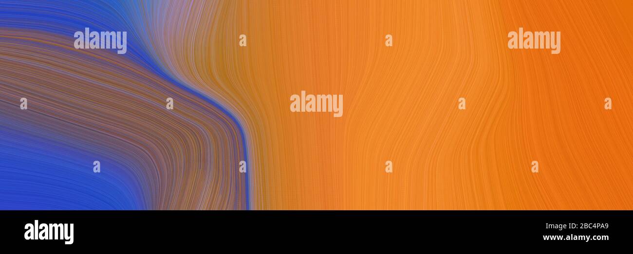 abstract moving designed horizontal header with bronze, dark slate blue ...