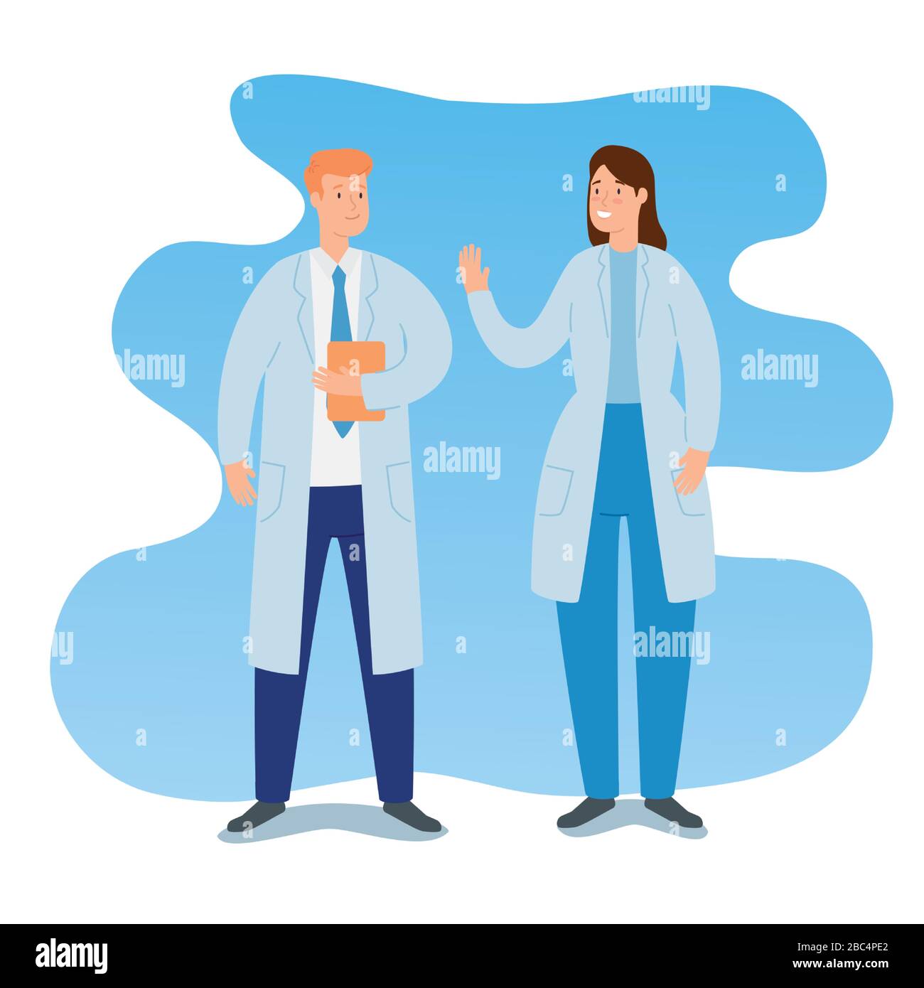 couple of doctors avatar characters Stock Vector Image & Art - Alamy