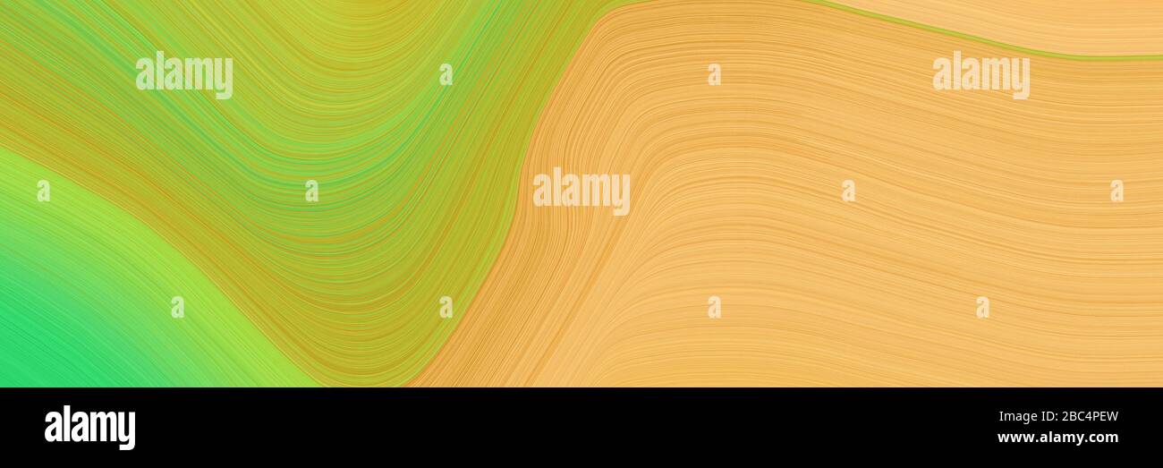 abstract surreal horizontal banner with sandy brown, yellow green and ...