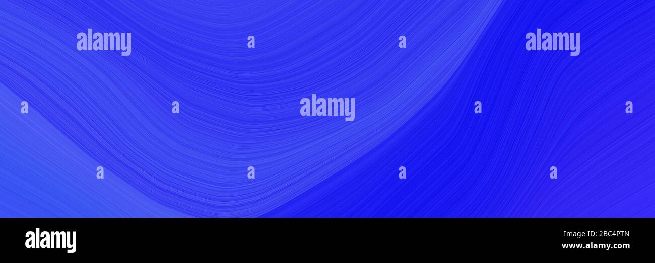 abstract artistic horizontal header with royal blue and blue colors ...