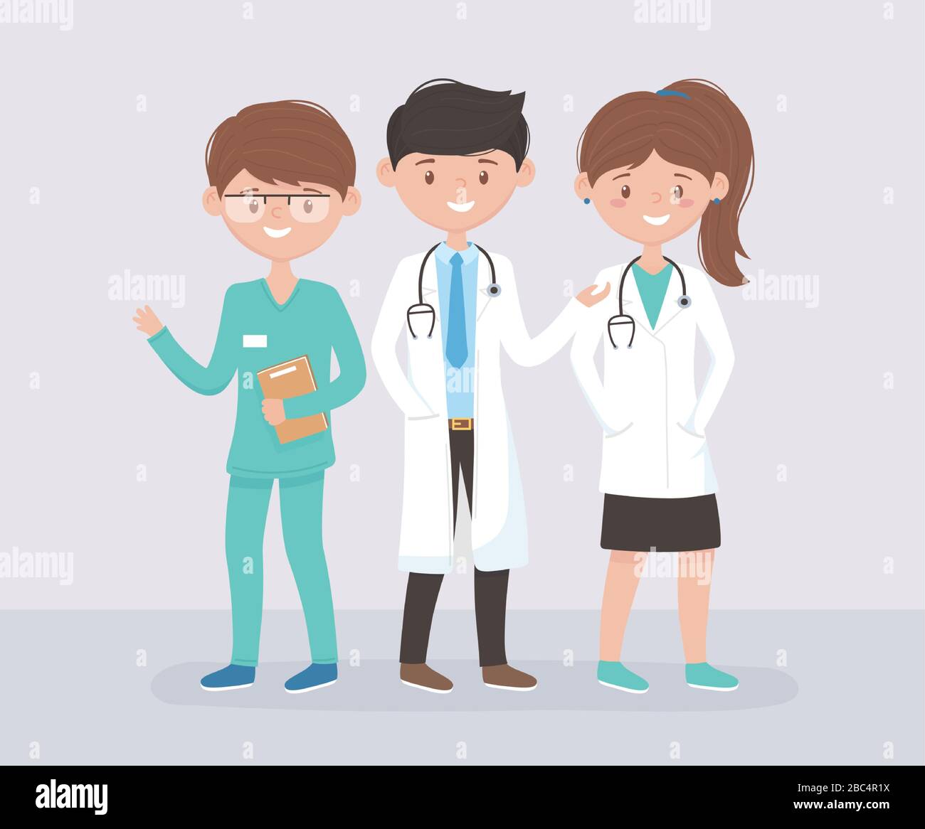 physicians male and female medical staff professional practitioner ...