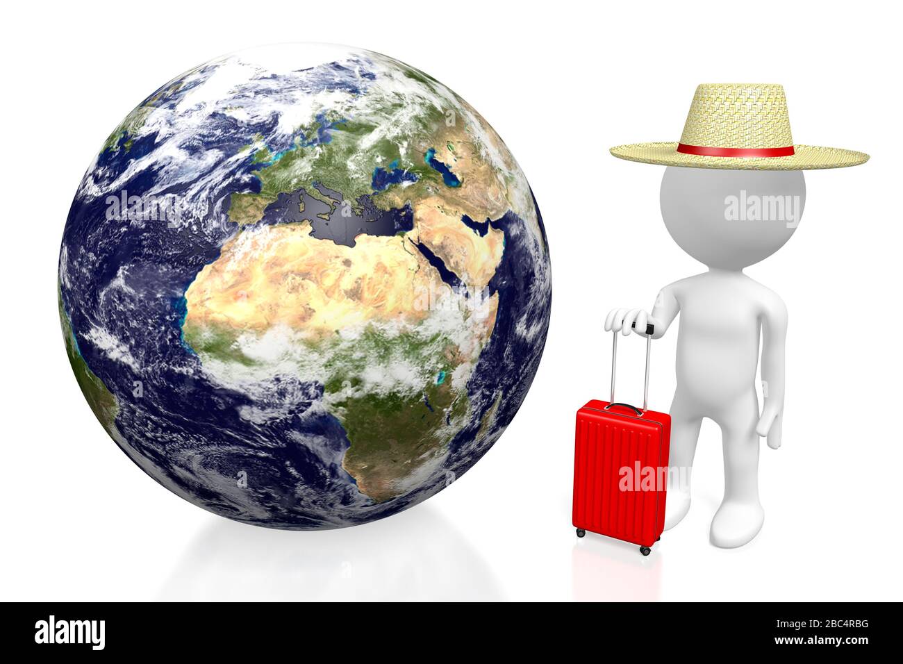 3D traveller, world map Stock Photo - Alamy