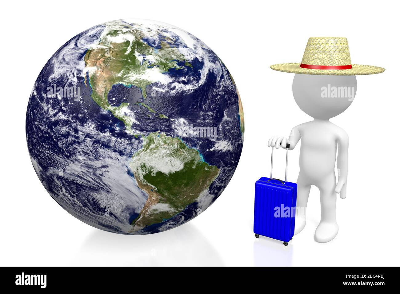 3D traveller, world map Stock Photo - Alamy