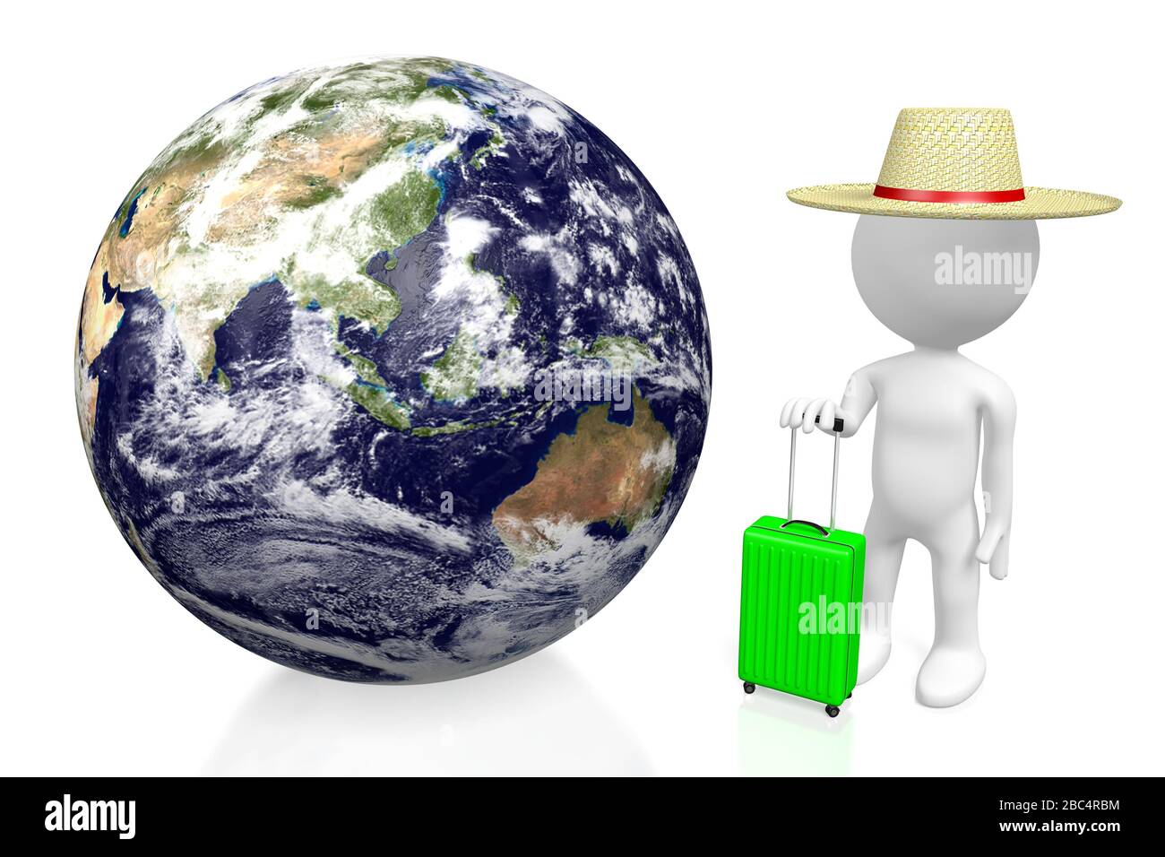 3D traveller, world map Stock Photo - Alamy