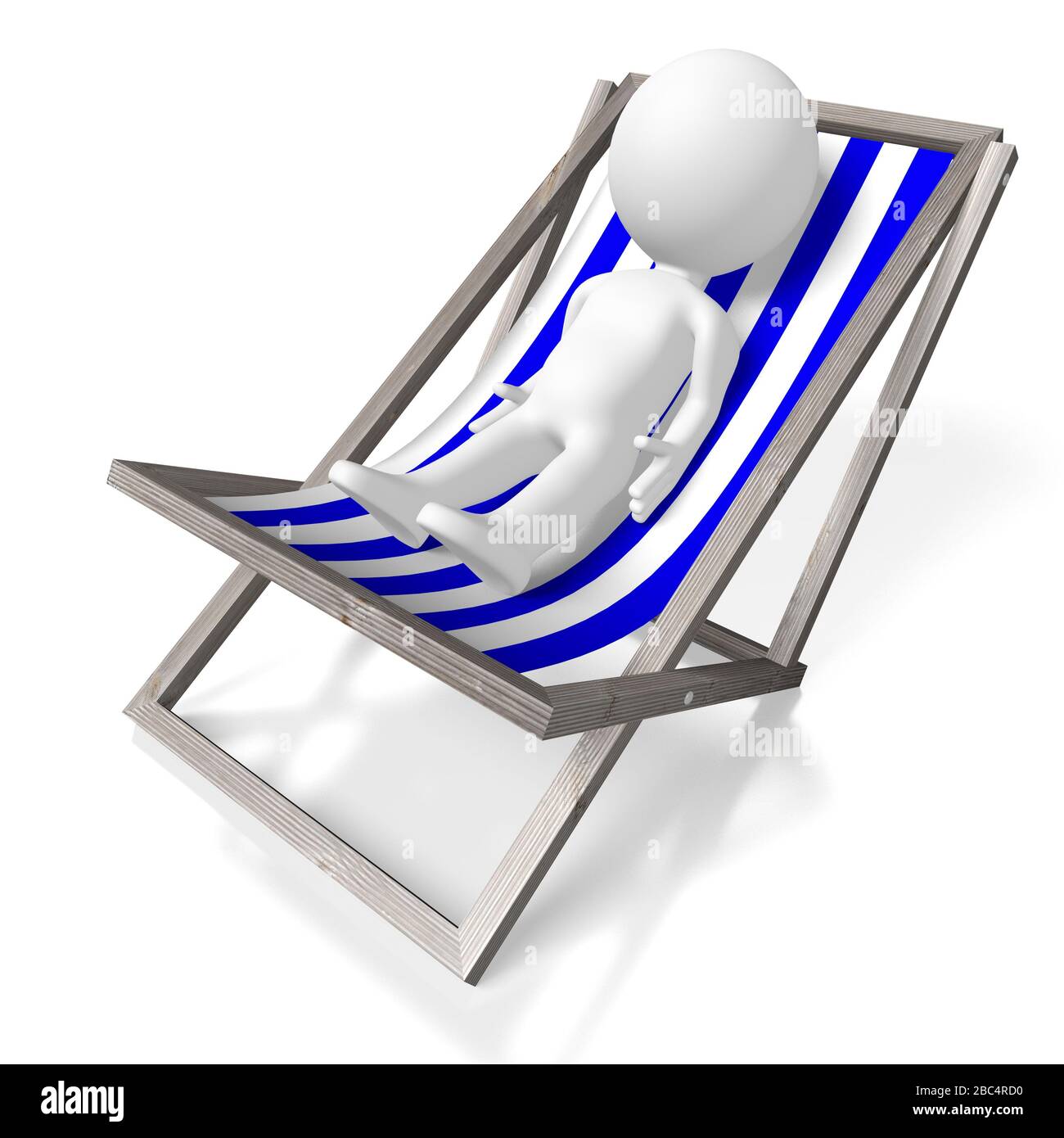 3D cartoon character relaxing - holiday concept Stock Photo - Alamy