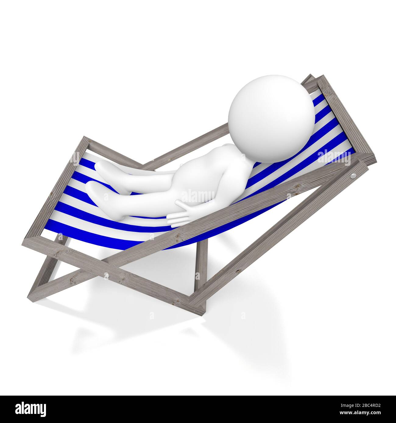 3D cartoon character relaxing - holiday concept Stock Photo - Alamy