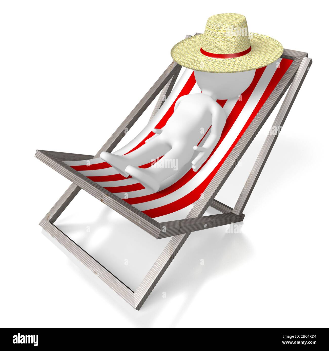 3D cartoon character relaxing - holiday concept Stock Photo - Alamy