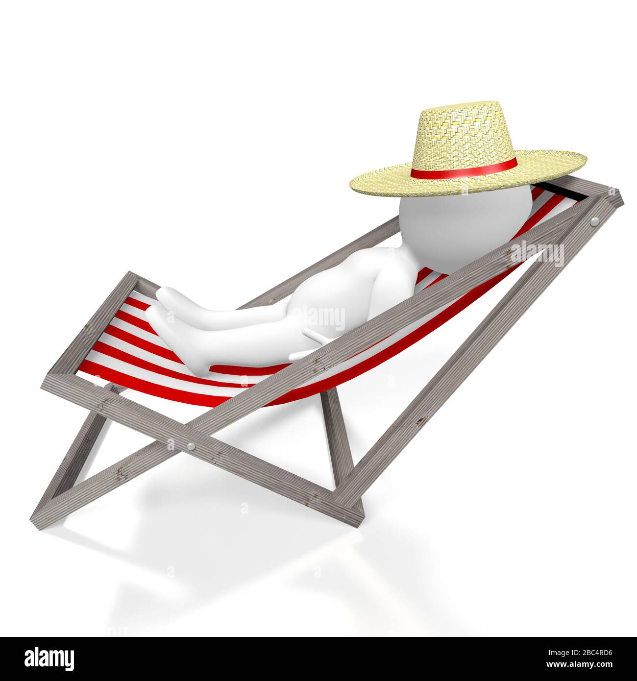 3D cartoon character relaxing - holiday concept Stock Photo - Alamy