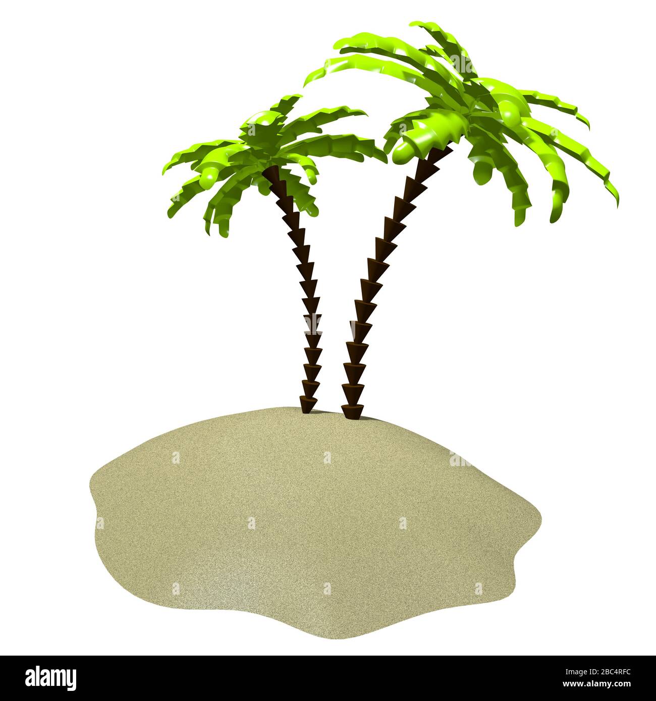 Island with palm trees Cut Out Stock Images & Pictures - Alamy