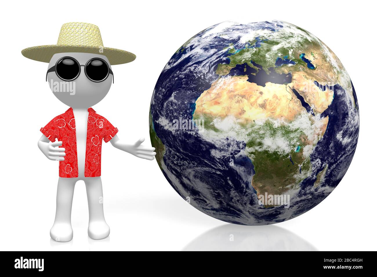 Planet earth character hat hi-res stock photography and images - Alamy