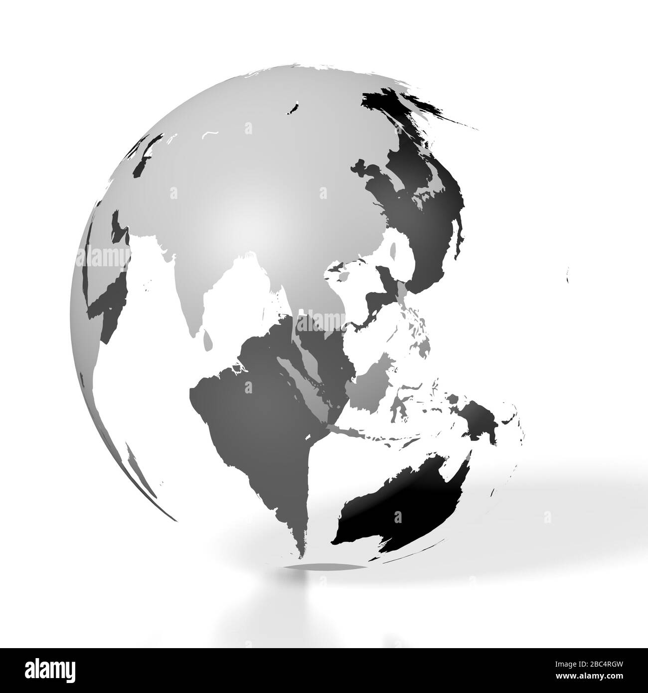 Earth planet transparent globe Black and White Stock Photos & Images ...