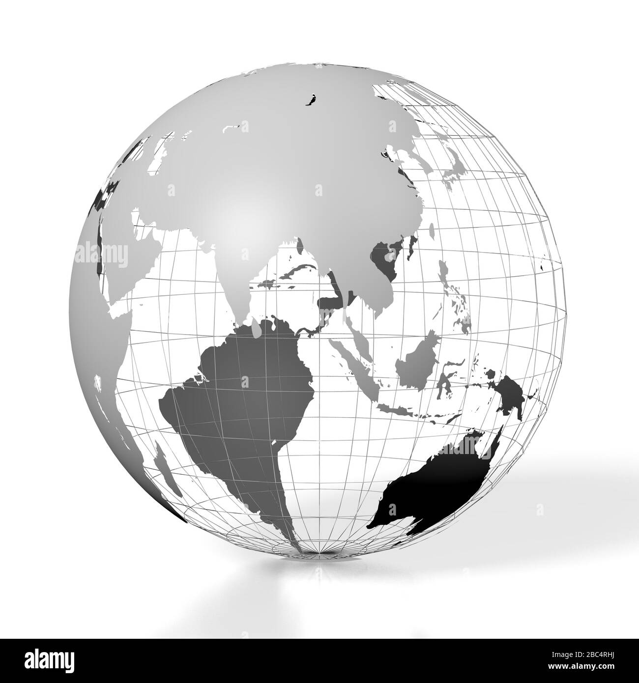 World map on grid background Cut Out Stock Images & Pictures - Alamy