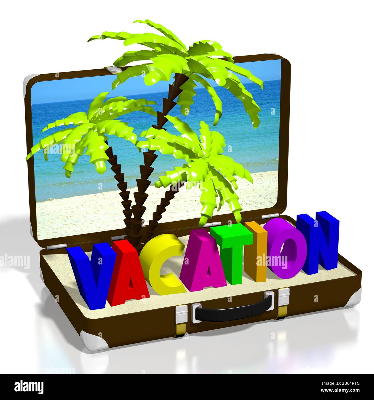 3D vacation concept - illustration Stock Photo - Alamy