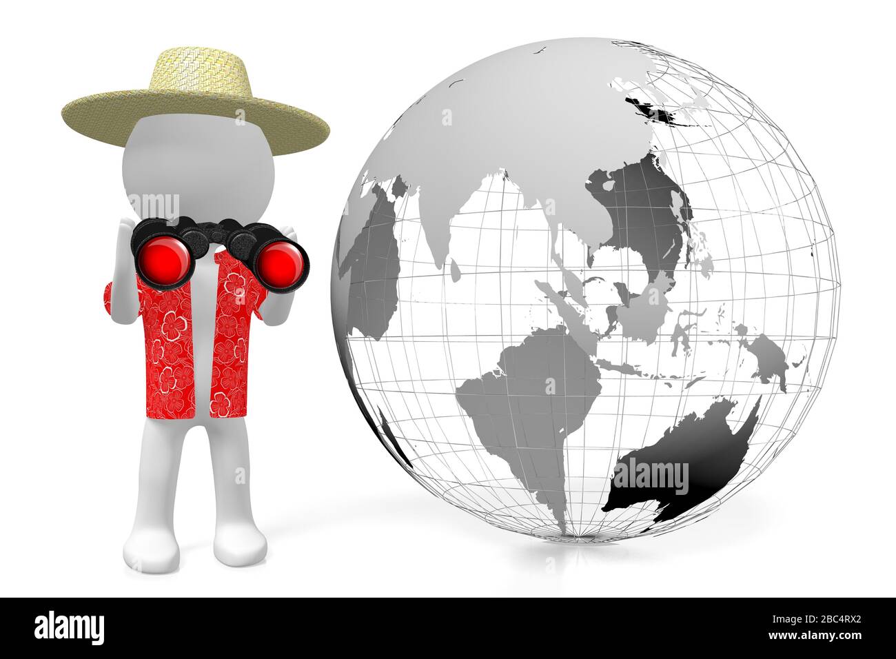 3D traveller, world map Stock Photo - Alamy