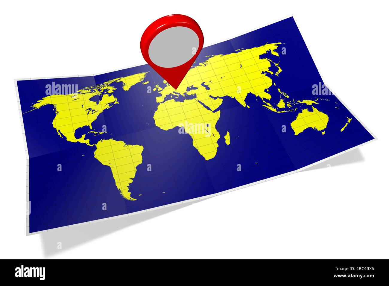 3D world map - travel concept Stock Photo - Alamy