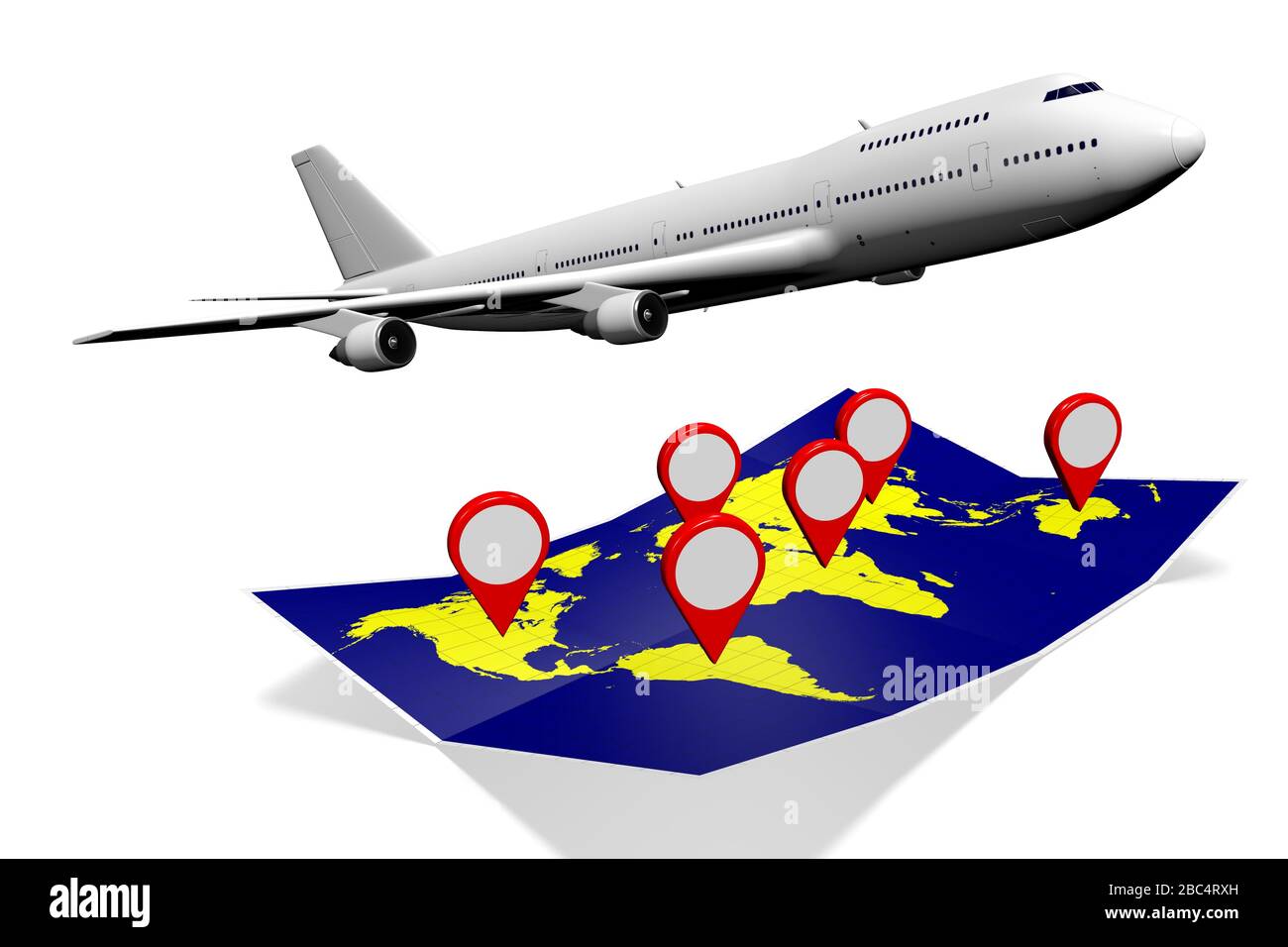 Jet world map hi-res stock photography and images - Alamy