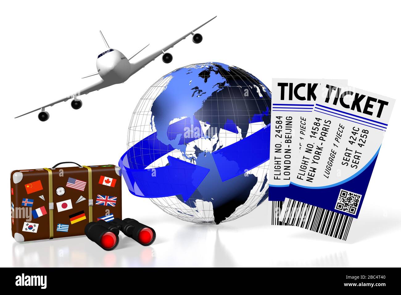 3D travel concept Stock Photo - Alamy