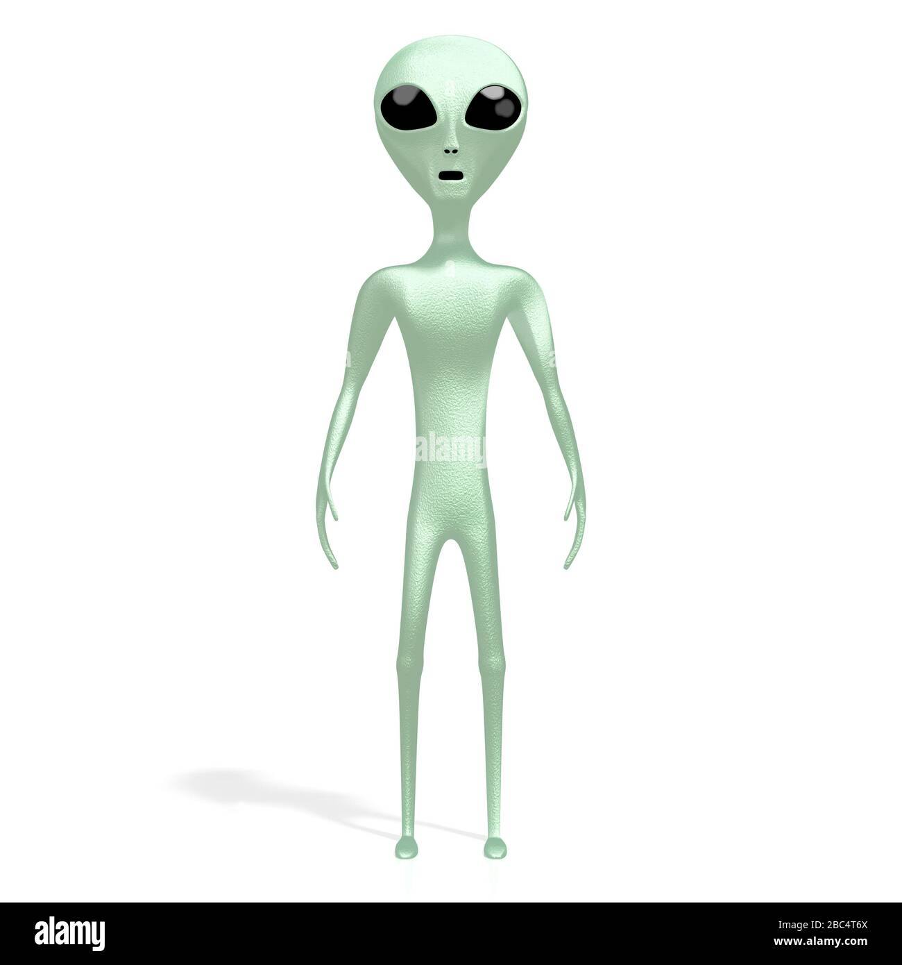 Green alien, extraterrestrial - 3D rendering Stock Photo - Alamy