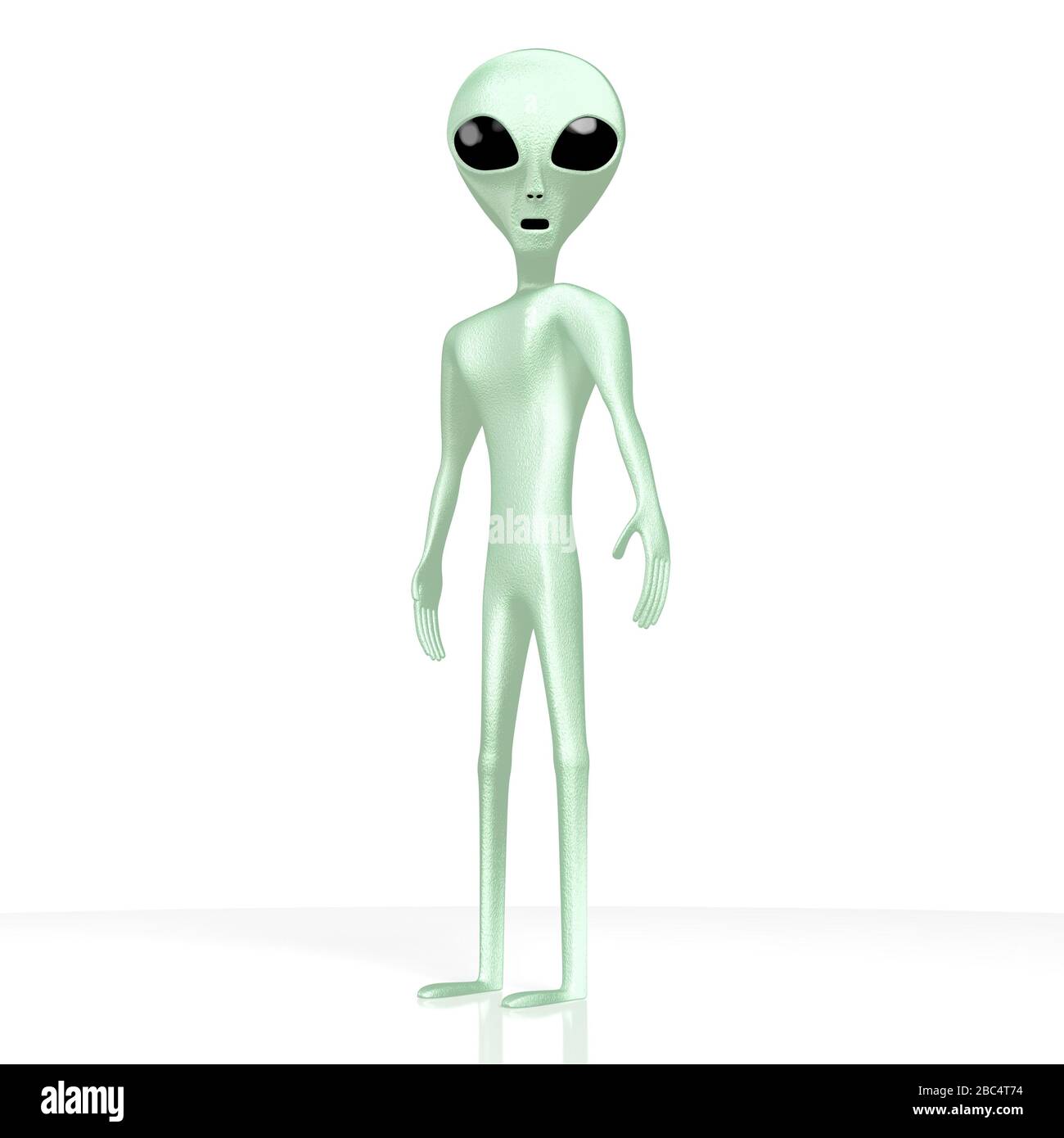 Green alien, extraterrestrial - 3D rendering Stock Photo - Alamy