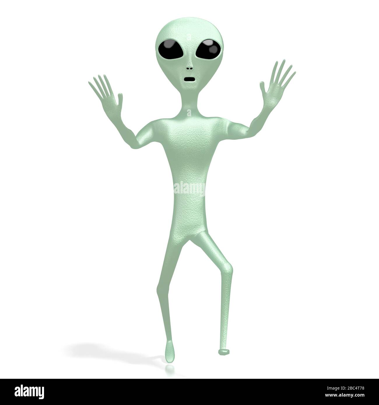 Green alien, extraterrestrial - 3D rendering Stock Photo - Alamy