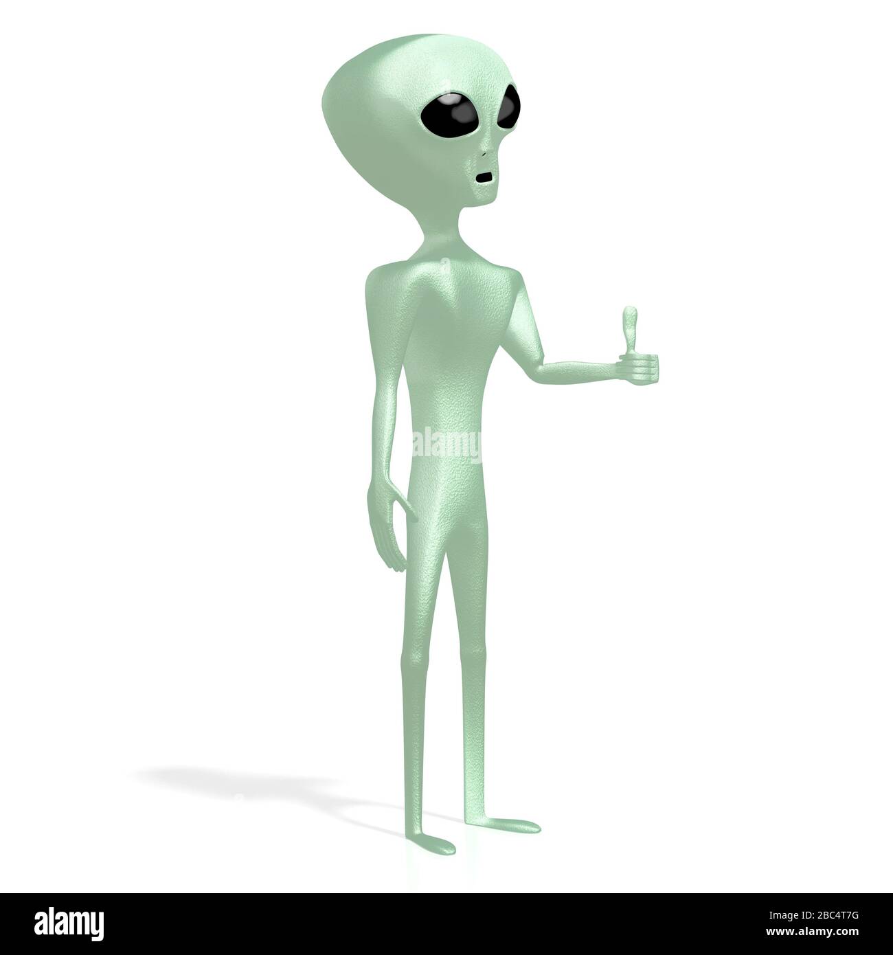 Green alien, extraterrestrial - 3D rendering Stock Photo - Alamy