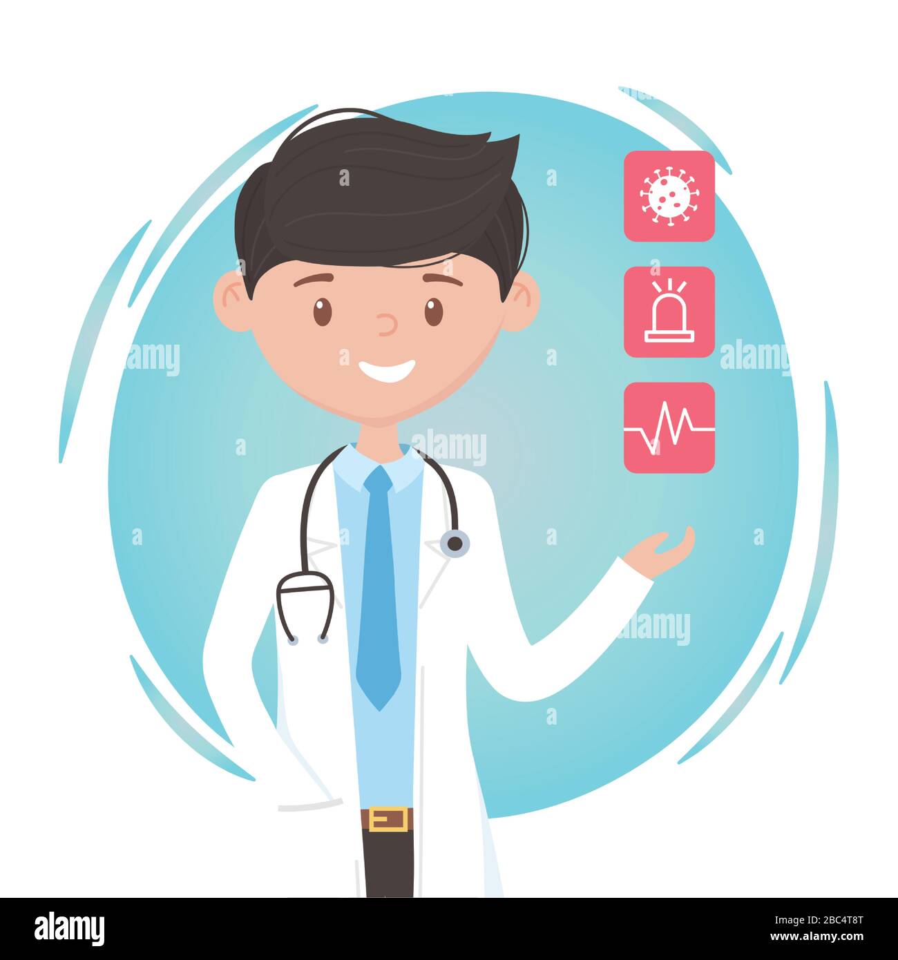 young male physician assistance medical staff professional practitioner ...