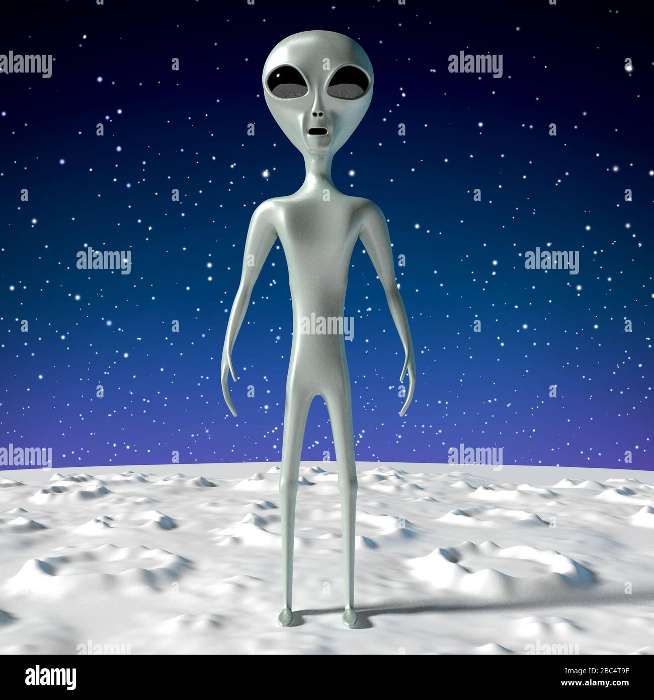 Alien/ extraterrestrial - 3D rendering Stock Photo - Alamy