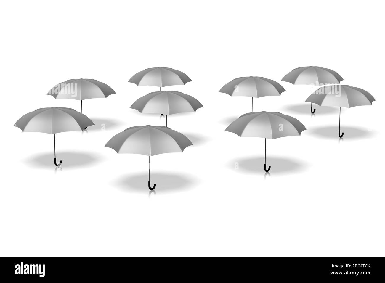 3D umbrellas - insurance concept Stock Photo - Alamy