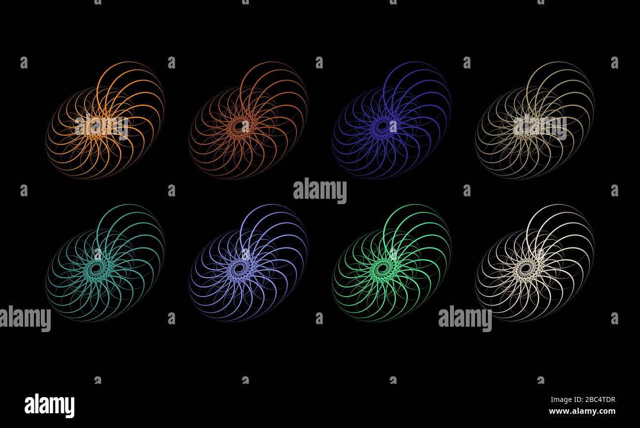 Eight kinds of abstract designs with Eight different colors. This ...