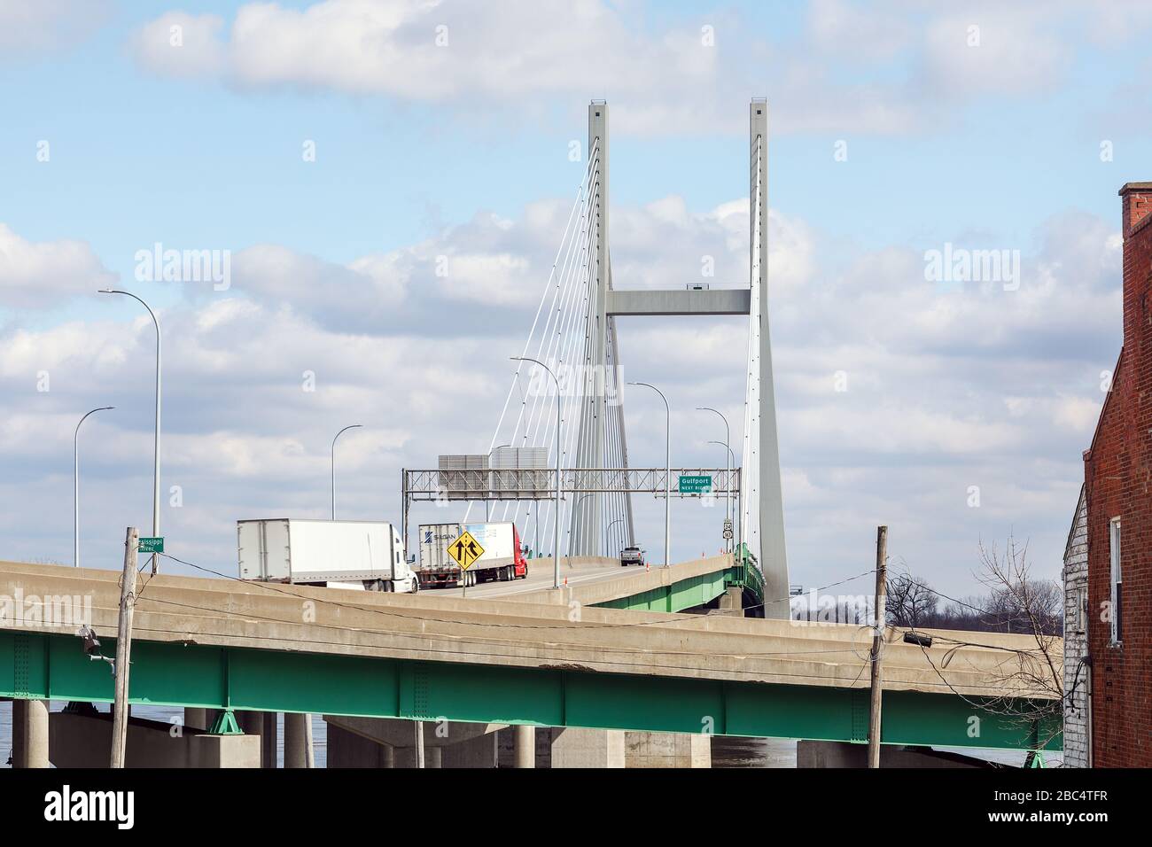 US Route 34 Great River Bridge crossing the Mississippi River between ...