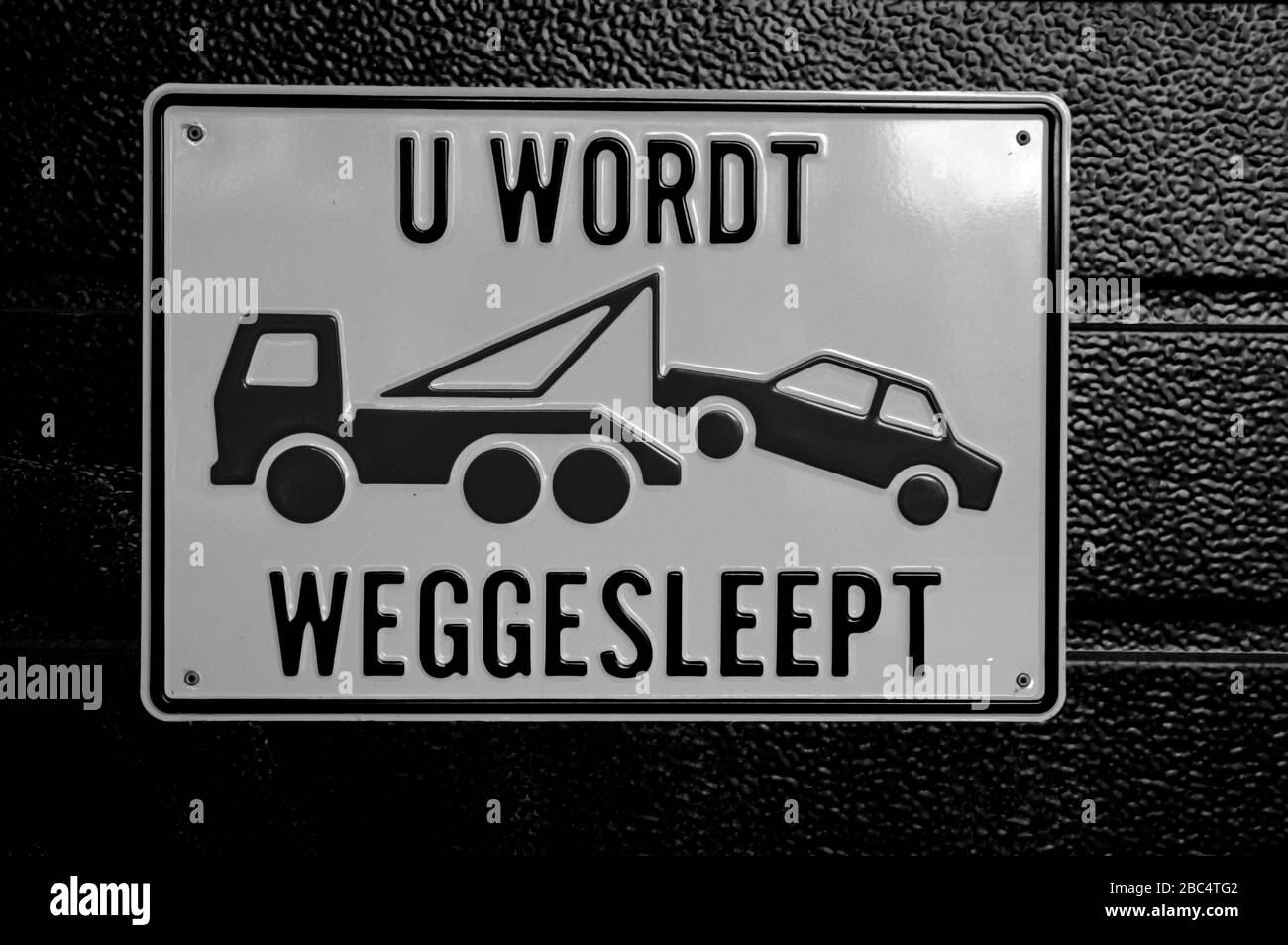 Dutch Sign Towing Arrangement At Amsterdam The Netherlands 2020 In ...