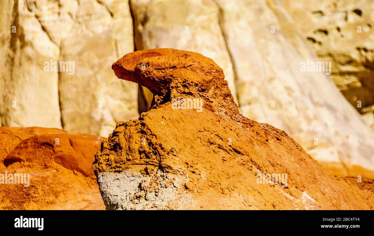 Erosion shaped this Rock Formation to look like a Bird along the ...