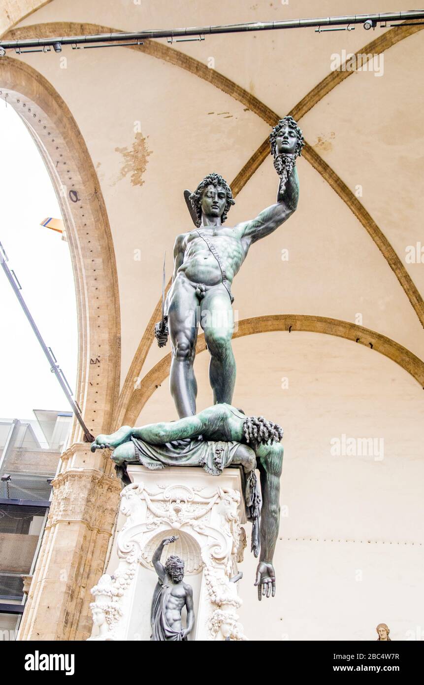 florence statue in piazza della signoria, the italian florentine ...