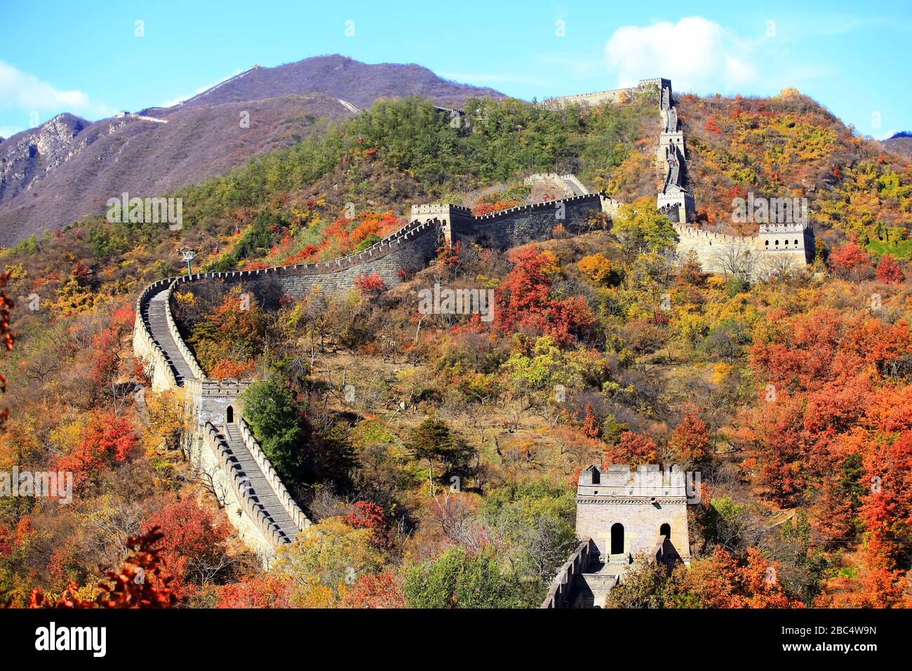 The Great Wall of China is in autumn Stock Photo - Alamy