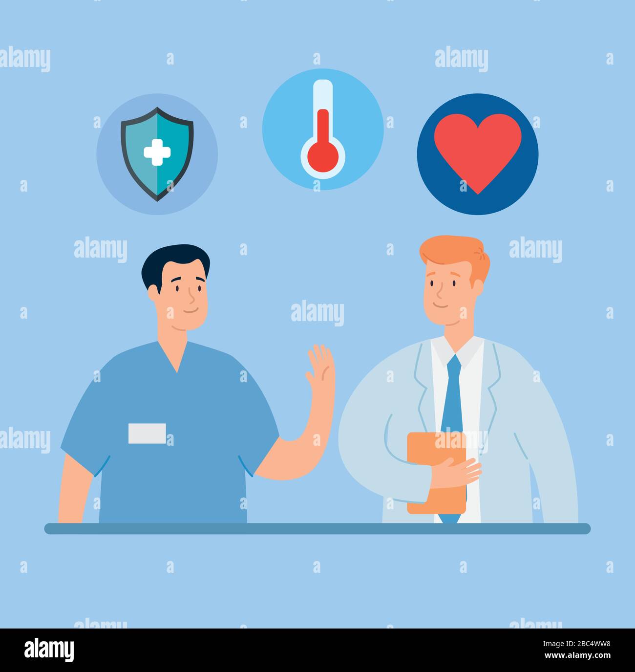 group of doctor with medical icons Stock Vector Image & Art - Alamy