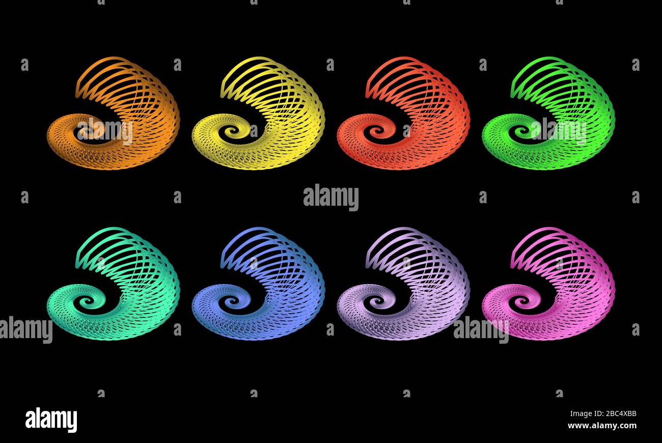 Eight kinds of abstract designs with Eight different colors. This ...