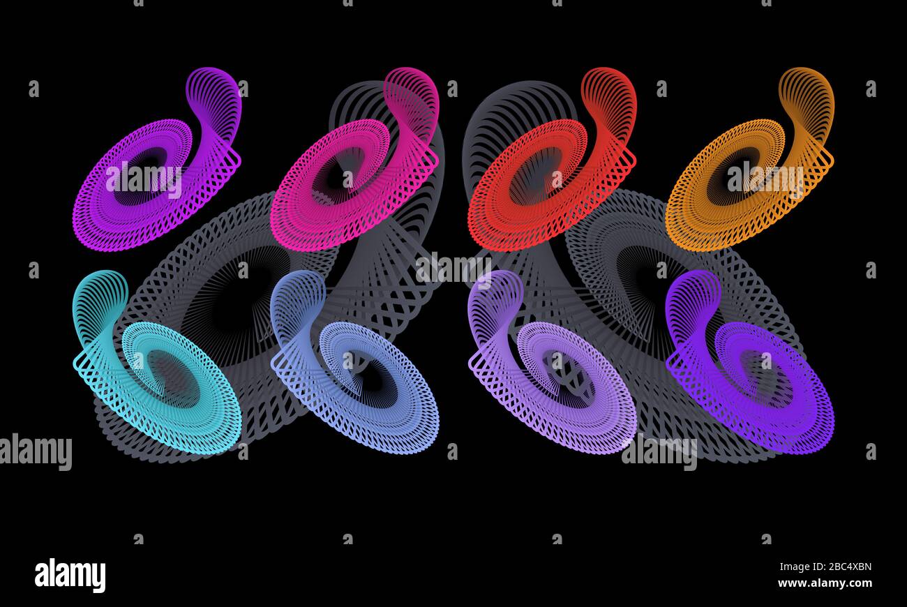 ight kinds of abstract designs with Eight different colors. This design ...