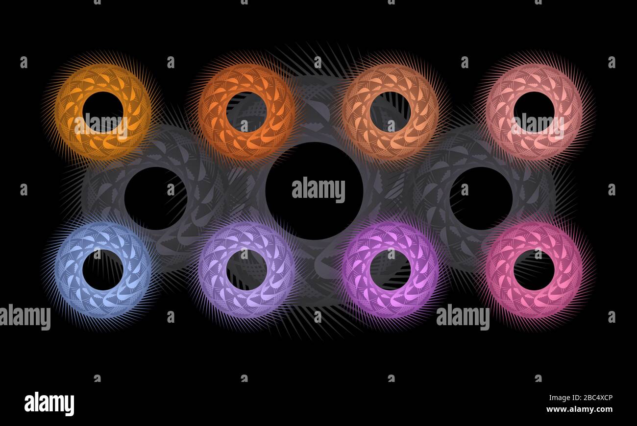 Eight kinds of abstract designs with Eight different colors. This ...