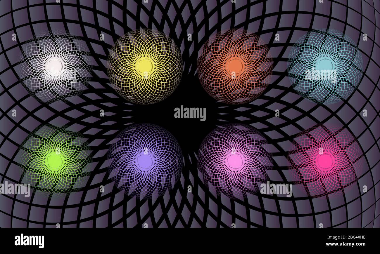 Eight kinds of abstract designs with Eight different colors. This ...