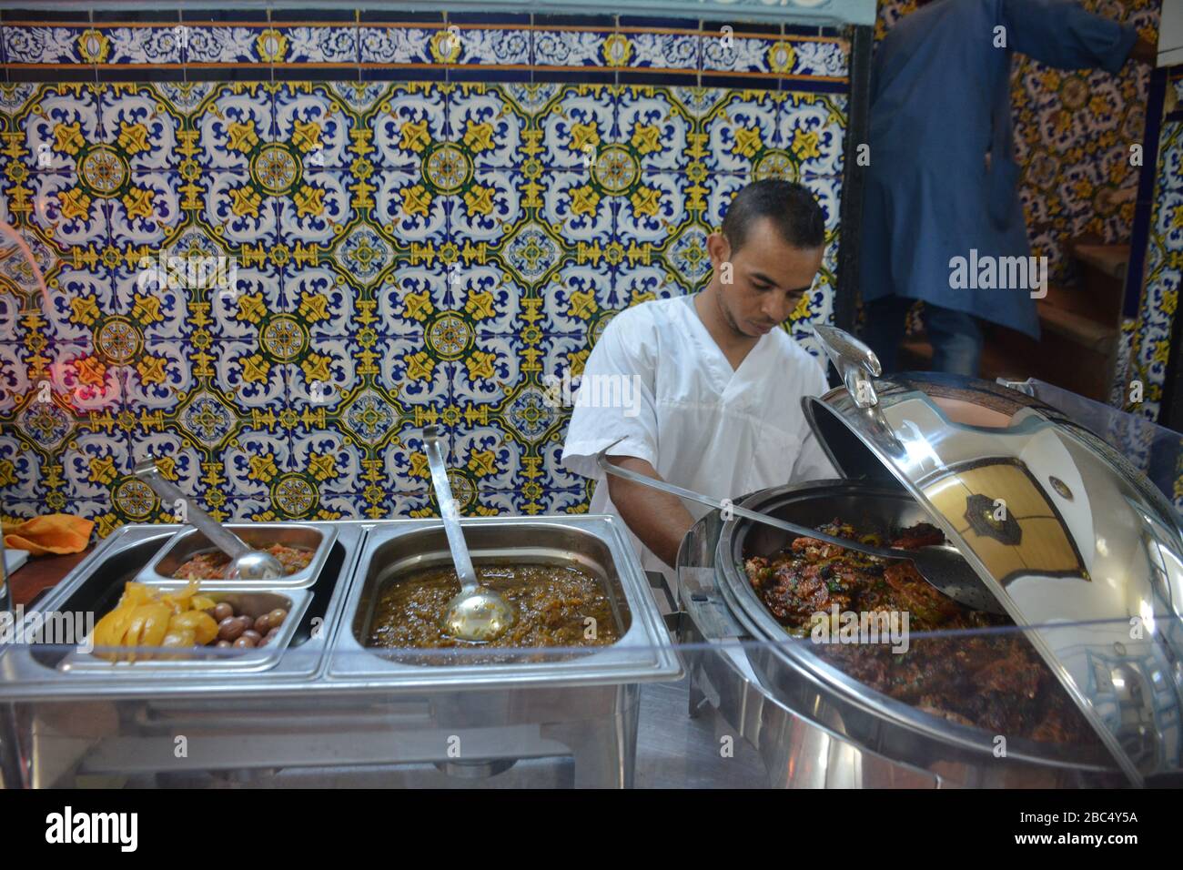 A local restaurant in the Habbous area of Casablanca, Morocco Stock ...