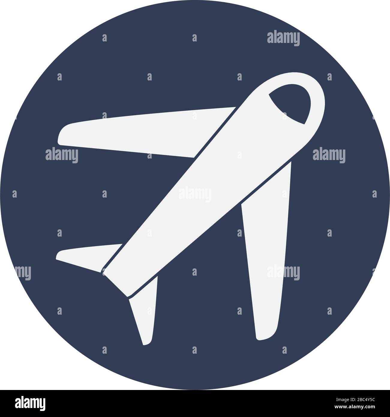 airplane icon over white background, block style, vector illustration ...