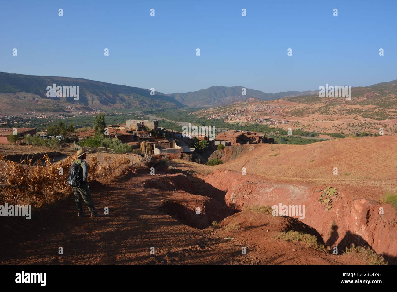 A tour guide leads the way around an Amazigh Berber village near Asni ...