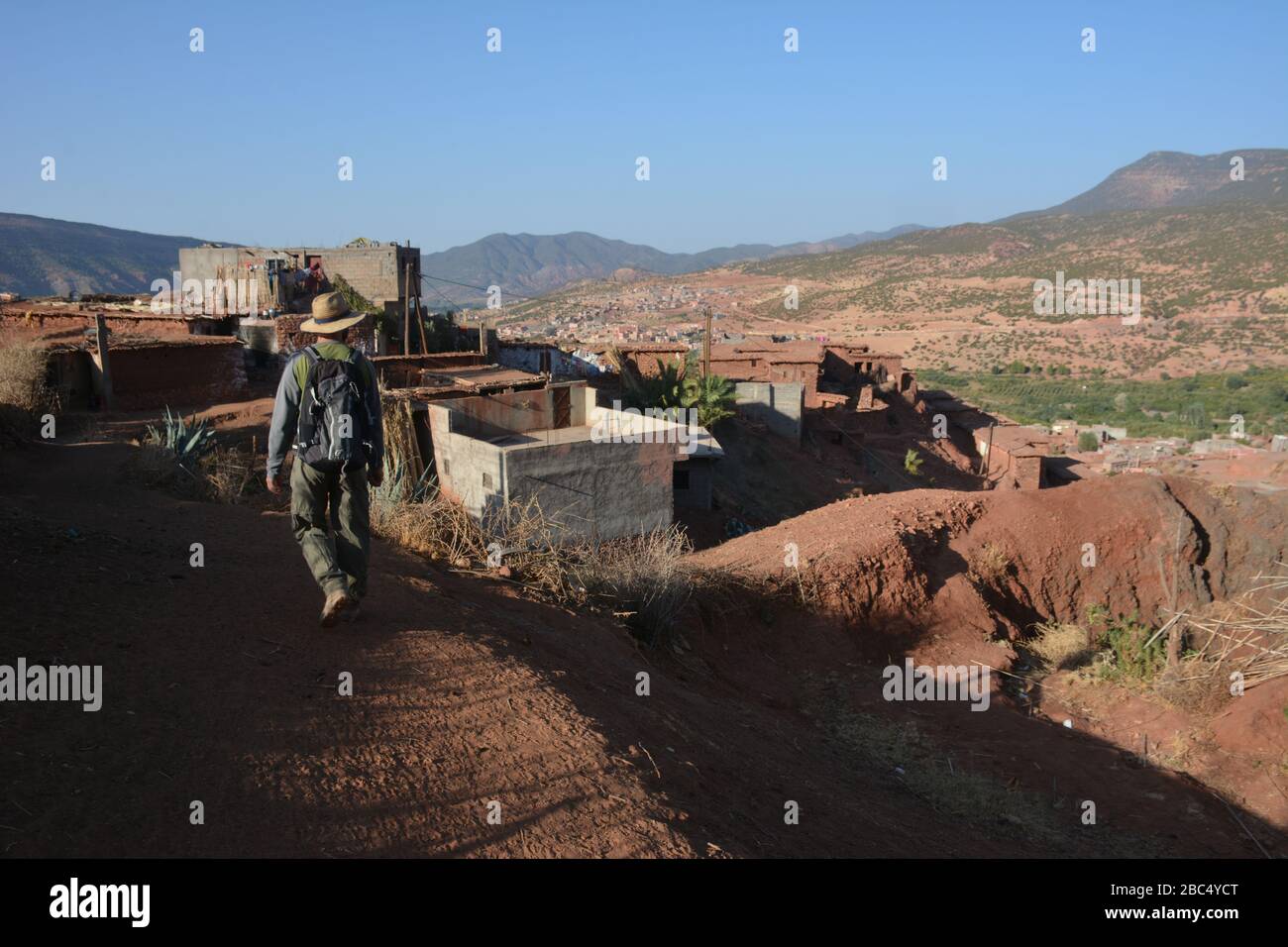 A tour guide leads the way around an Amazigh Berber village near Asni ...