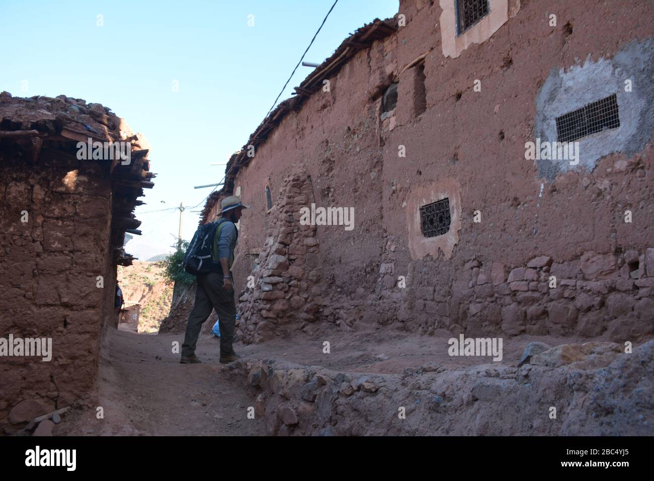 A tour guide leads the way around an Amazigh Berber village near Asni ...