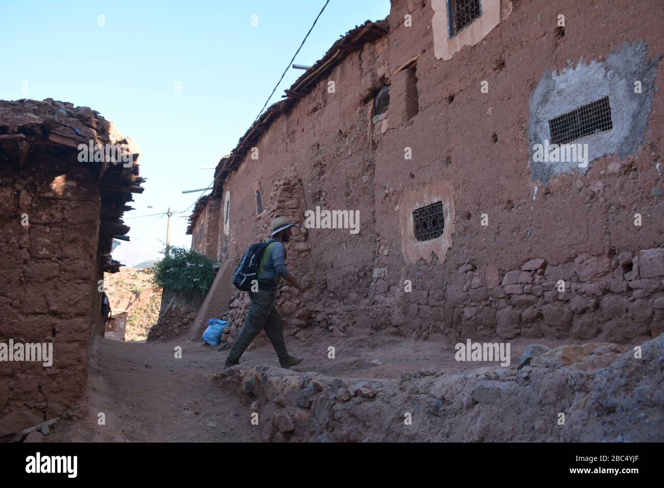 A tour guide leads the way around an Amazigh Berber village near Asni ...