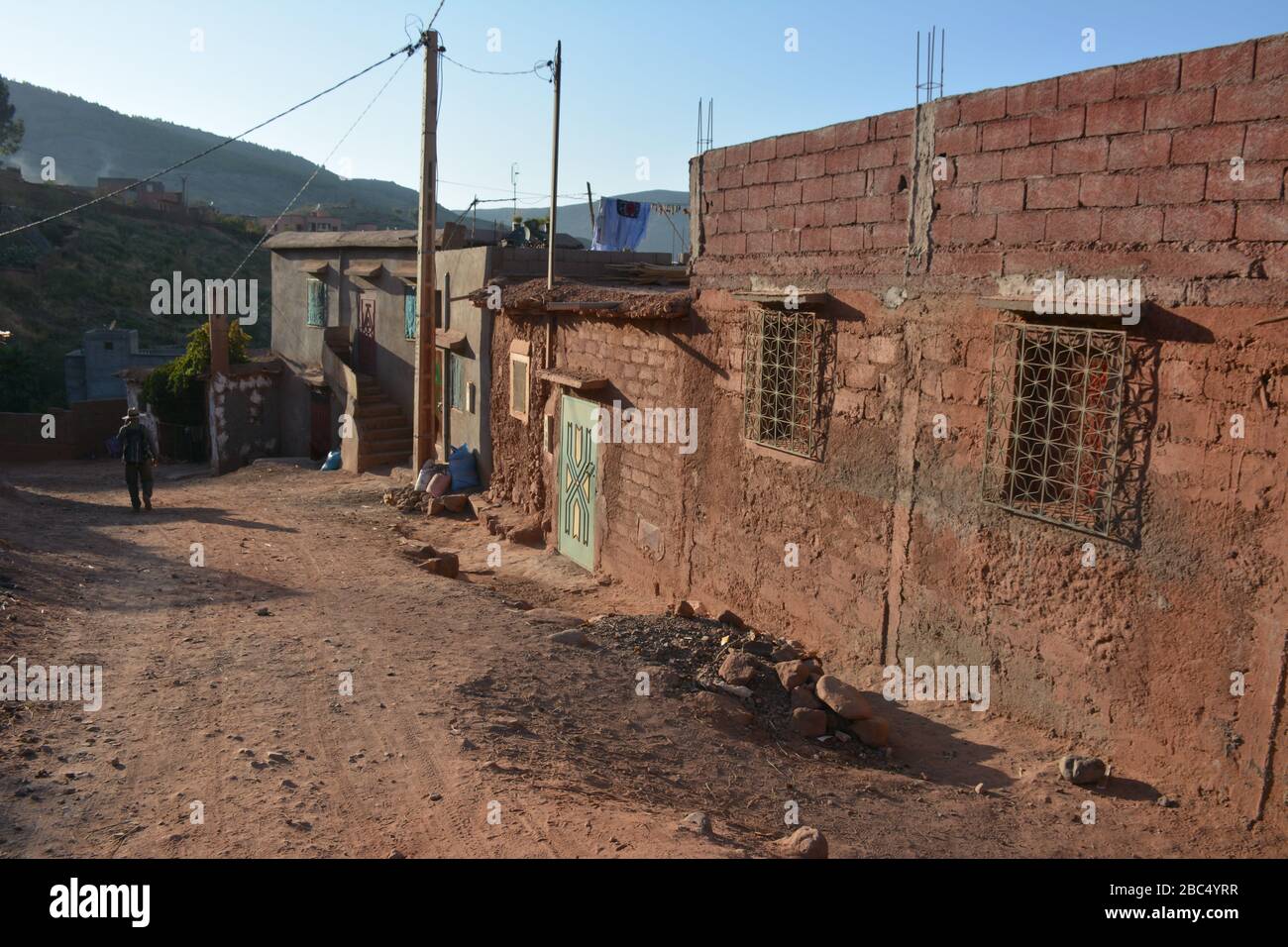 A tour guide leads the way around an Amazigh Berber village near Asni ...