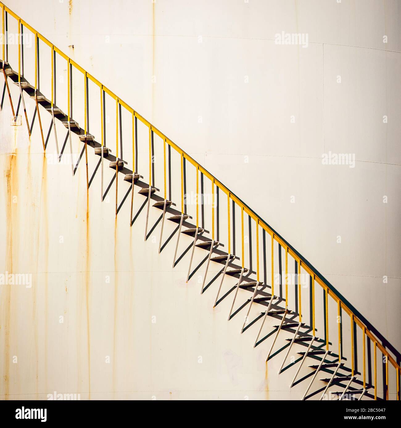 Closeup of metal steps on an industrial water tank Stock Photo - Alamy