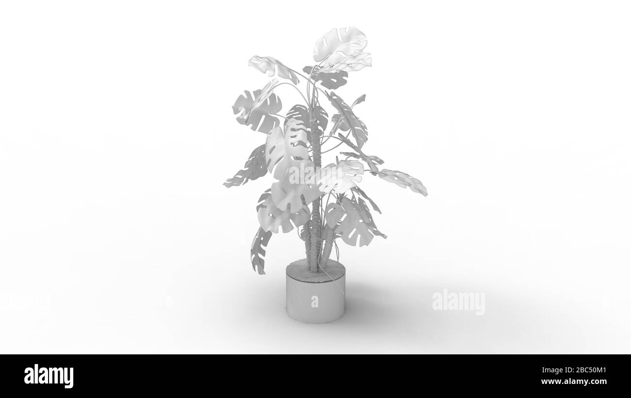 3D rendering of a house plant model computer generated Stock Photo - Alamy