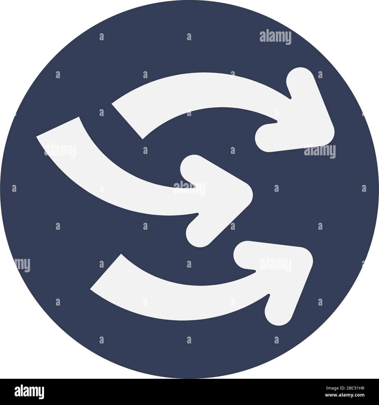 sync and delivery arrows icon over white background, block style ...